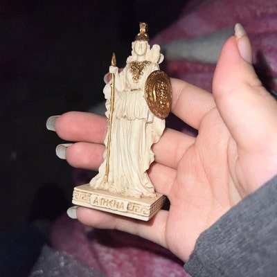 Vintage Athena Mini Statue Small Hand-painted Ancient Greek Goddess ...