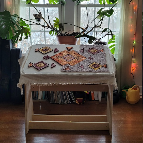 Rug Hooking Punch Needle Wooden Floor Stand With Gripper Strip Optional ...