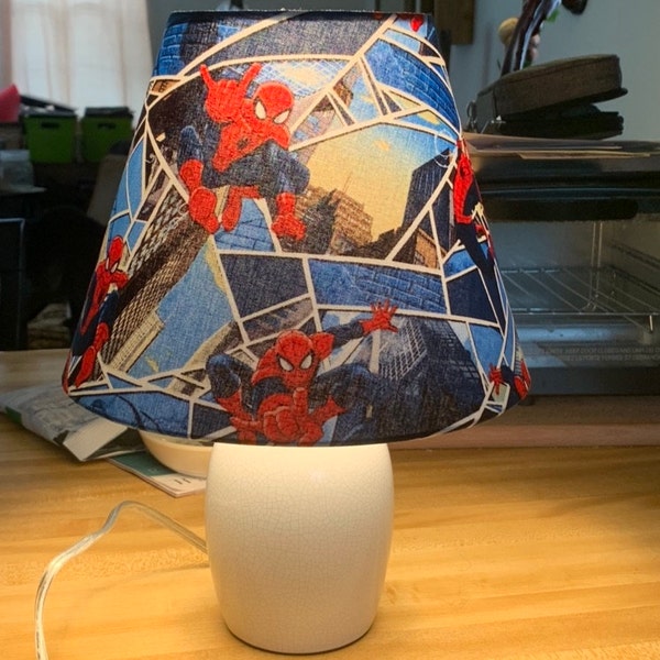 Spider-man Lamp Shade (marvel Comics). Shades Are 9.5" X 5" X 7" Tall ...