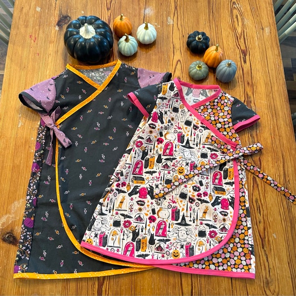 INSTANT DOWNLOAD- Iris Reversible Wrap Dress (sizes 6/12 Months to 10 ...