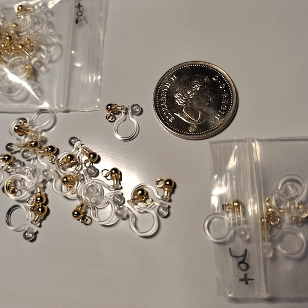 20pcs Invisible Clip on Earring Converter, Resin Earring Clip, No ...