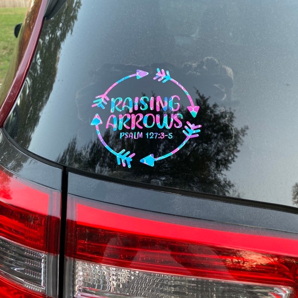 Raising Arrows Decal, Psalm 127, Christian Car Decal, Mom Gift ...