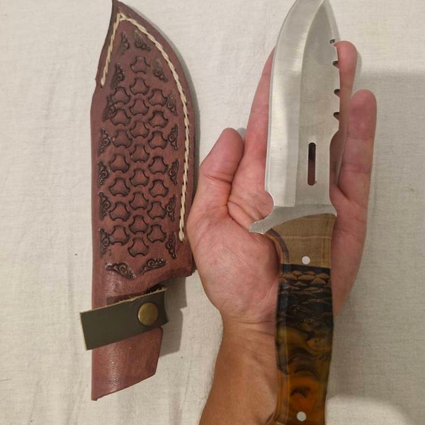 Two in One Handmade Custom Hunting Knife 4116 German Stainless Steel ...