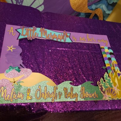 Under the Sea Selfie Frame-personalized Mermaid Frame Mermaid Themed ...