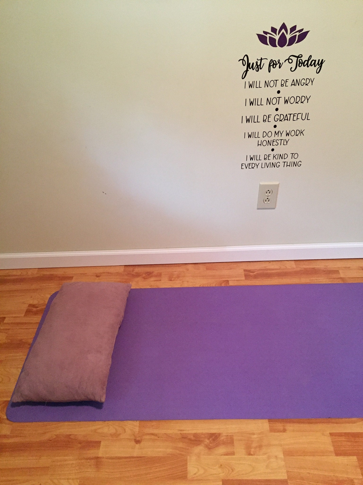 Reiki 5 principles, reiki wall art, Reiki wall decal, Just for today ...