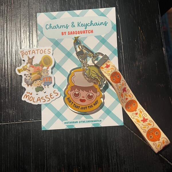 Over the Garden Wall Wristlet and Charm Keychain Set - Cute Greg OTGW ...