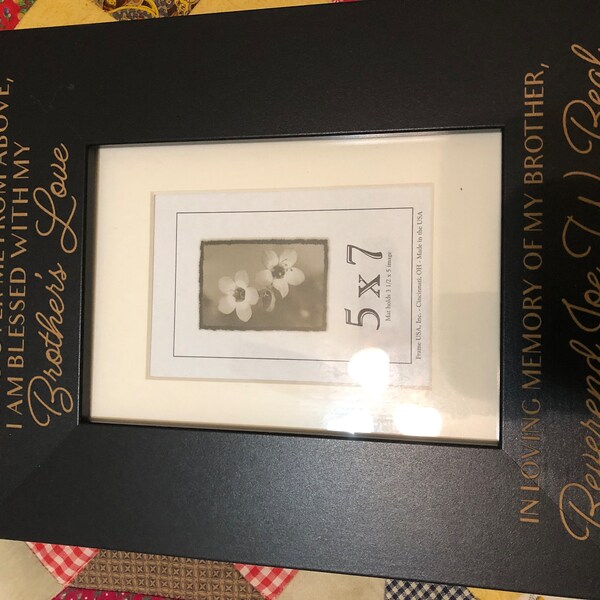 Brother Memorial Picture Frame | Loss of Brother Sympathy Gift ...