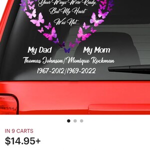 In Memory of Sticker, Custom Name Date Memory Sticker Custom Memory ...
