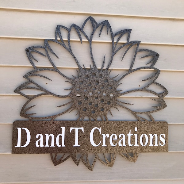 Sunflower Personalized Sign, Sunflower Monogram, Sunflower Name Sign ...