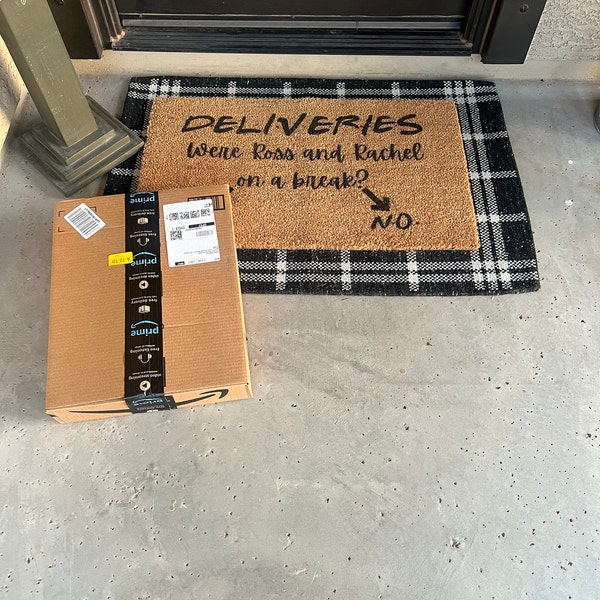 Were Ross and Rachel on a Break Funny Doormat, Personalized Doormat ...