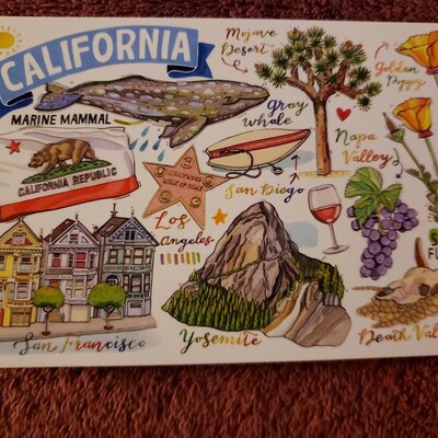 California State Postcard. - Etsy