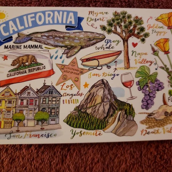 California State Postcard. - Etsy