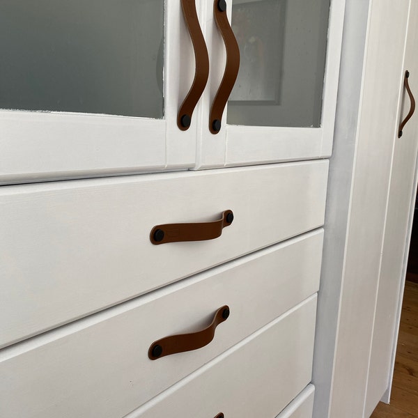 Modern Leather Handle Series “elder” Furniture Handles Made to Measure ...