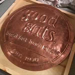 Hand Hammered Custom Copper Sign Copper 7th Wedding Anniversary Gift - Etsy