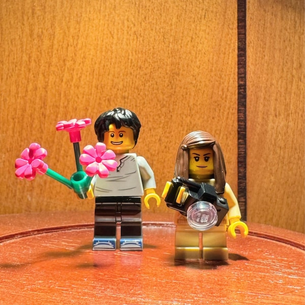 Custom Lego Minifigures Couples Gift, Wedding Lego Figure Art ...