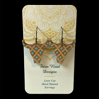 Aztec Hair Clip Scalloped Laser Engraved Hair Clip File - Etsy