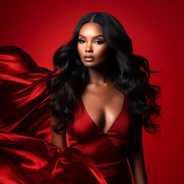 Printable Rich Black Girl Vision Board, Black Woman Images, 2024 Brown ...