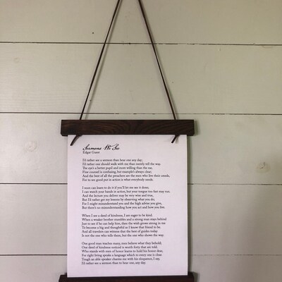 Custom Poem Art Print on Canvas With Hanger Frames Your Own Text or Pix ...