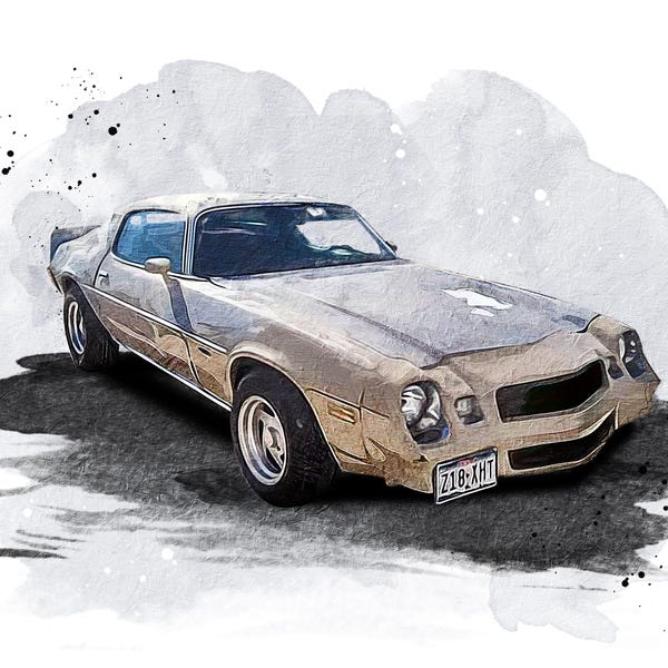 Custom Car Portrait. Gift for Car Lovers. Classic Car Portrait ...