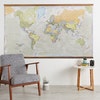 Classic World Map Large Poster Wooden Wall Hanging, Most Detailed up to ...