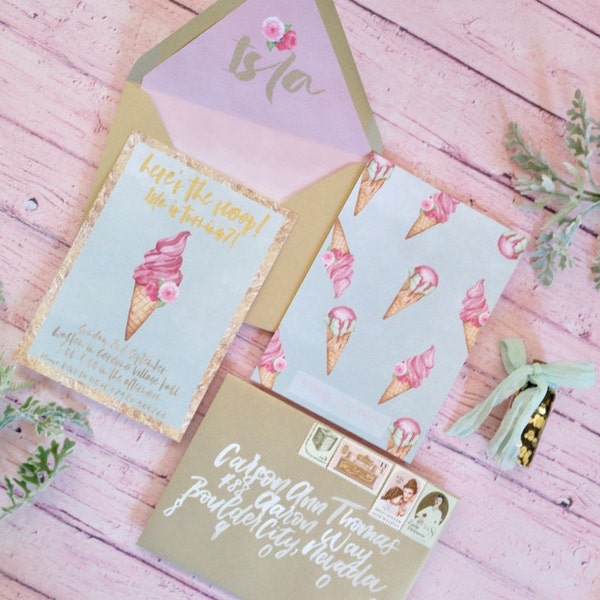 Watercolor Ice Creams Clipart, Wafer Cone Ice Cream, Handpainted Ice ...