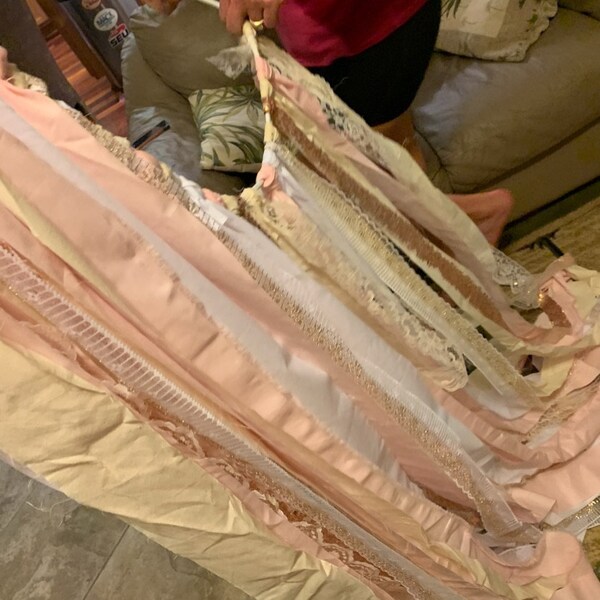 Ribbon Curtains Vintage Cath Kidston Fabric Garland Patchwork curtain ...