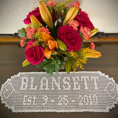 Filet Crochet Family Heirloom Name Doily Pattern - Etsy