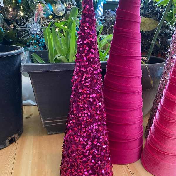 Valentine Cone Tree: Handmade Fabric Table Decor, (sold Individually ...