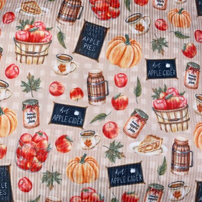 Apple Digital Paper, Fall Digital Background, Thanksgiving Pattern ...