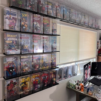Funko POP Comic Cover Wall Mount and VHS Cover Display Shelf Perfect ...