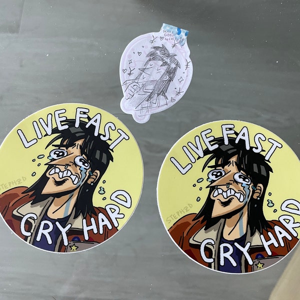 Live Fast Cry Hard - Kaiji Ultimate Survivor Sticker - Etsy