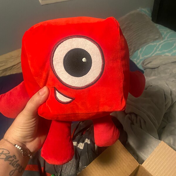 Numberblock One Stuffy, High Quality Plush, 6-in Cube, Fully Sewn ...