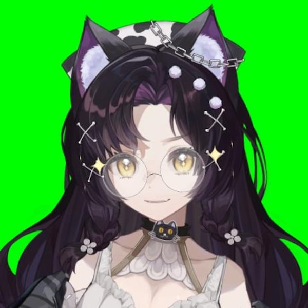Thin Round Glasses Accessory (4 Colors)【 Vtuber Asset 】 Vtubing ...