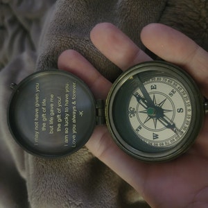 Custom Father Day Gift, Father in Law Gift, Engraved Compass for ...