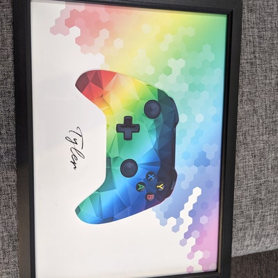 Personalised Xbox One Controller Hex-art Print Wall Art - Etsy