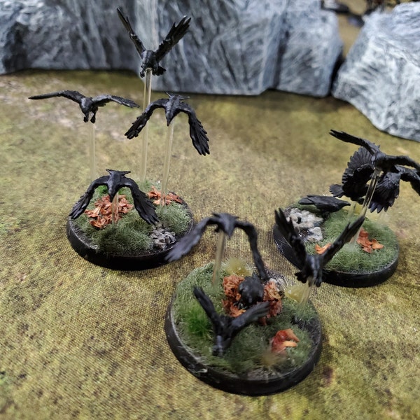 Crows | Resin 3D Printed Miniature | White Werewolf Tavern - Etsy