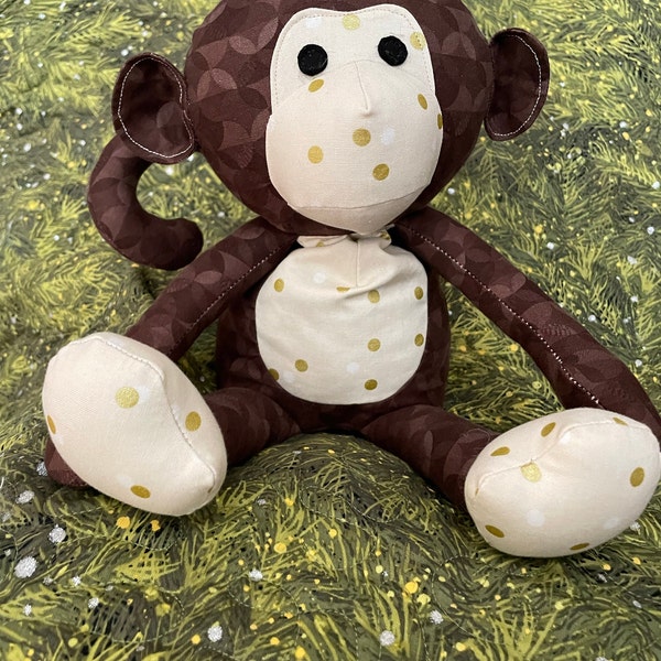 Monkey PDF Sewing Pattern. Mack the Monkey Stuffed Animal Pattern - Etsy
