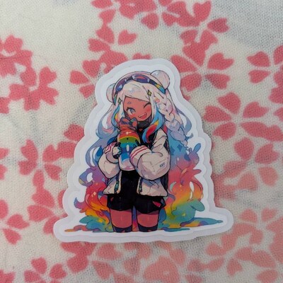 Sunny Slime Girl Sticker, Cute Stickers Kawaii Aesthetic, Laptop ...