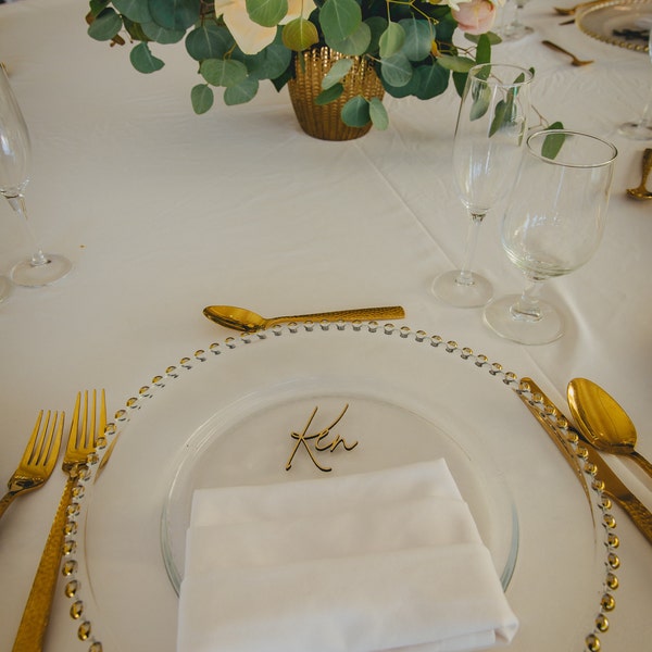 Place Setting Names for Wedding Party Formal Dinner Elegant Custom ...