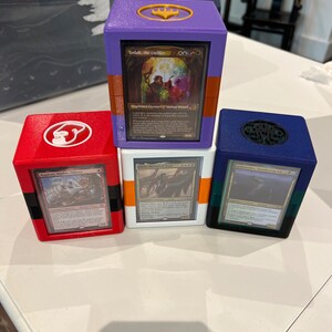 MTG Commander Sized Deck Box W Toploader Slot and Dice - Etsy