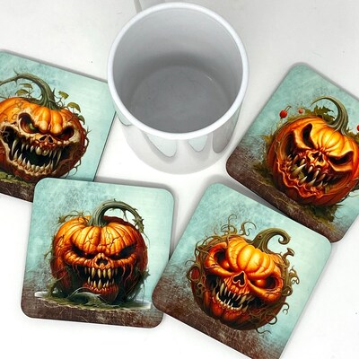 Scary Pumpkin Clipart, Gourds Digital Download, PNG Pumpkin, Halloween ...