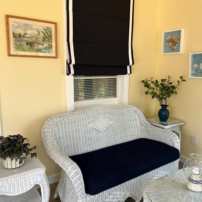 Damask Patterned Roman Shade 100% Linen Blinds Window Shades Exclusive ...