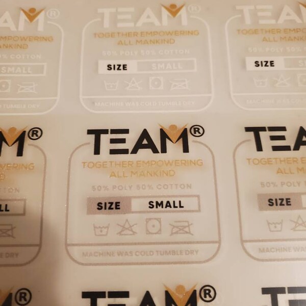 Neck Care Label Heat Transfer (DTF) Press Ready - Etsy