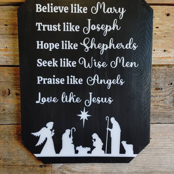 SVG/PNG- Believe Like Mary, Trust Like Joseph, Hope Like Shepherds ...