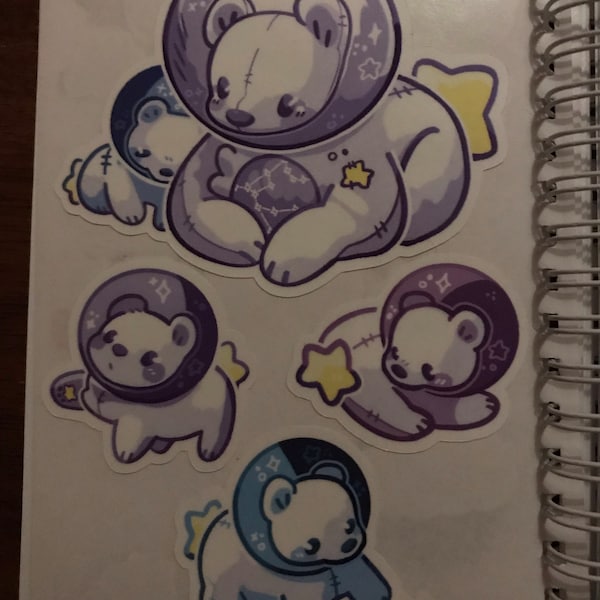 Moon Bear Waterproof Stickers! - Etsy