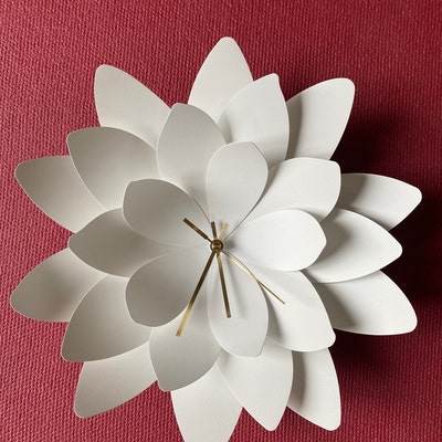 Extra Large Lotus Clock, Wall Clock Unique, Modern Wall Clock ...