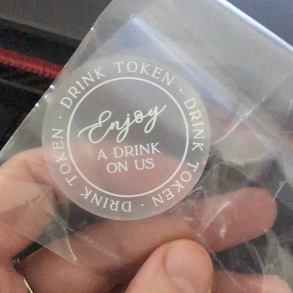 Wedding Favours, Free Drink Tokens for Guests, Drinks Token, Bespoke ...