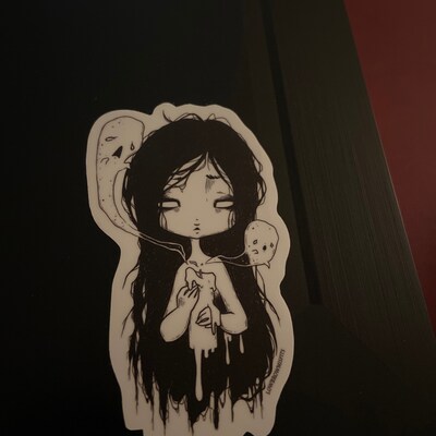 Ghost Girl Sticker - Etsy