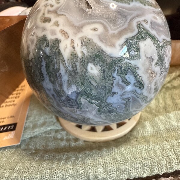 80g Blue Geode Slice - Agate Coaster - Mineral Specimen Home Decor ...