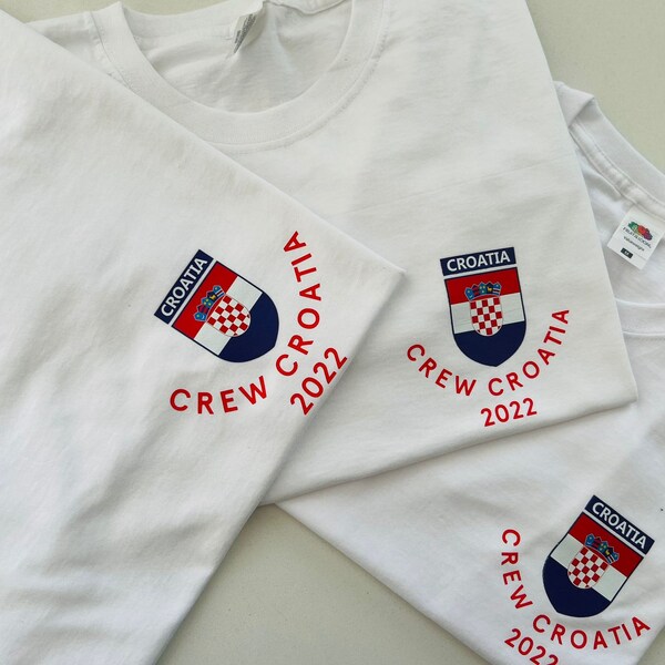Croatia Team Crest Iron on Screen Print Transfers for Fabrics Machine Washable Croatian Flag ...